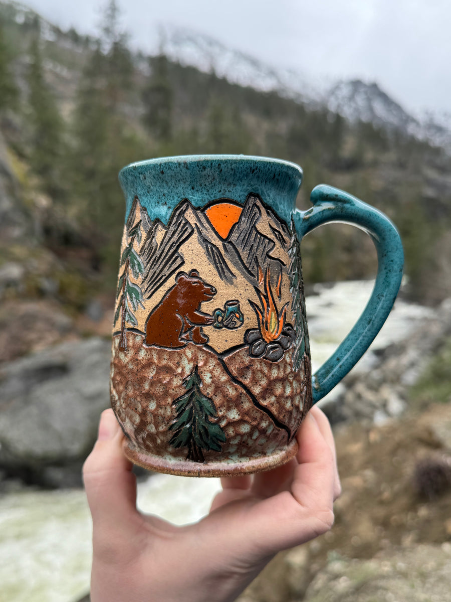 Java Bear Mug- 18 fl. oz.- 360 Degree design – Little Alps Gallery