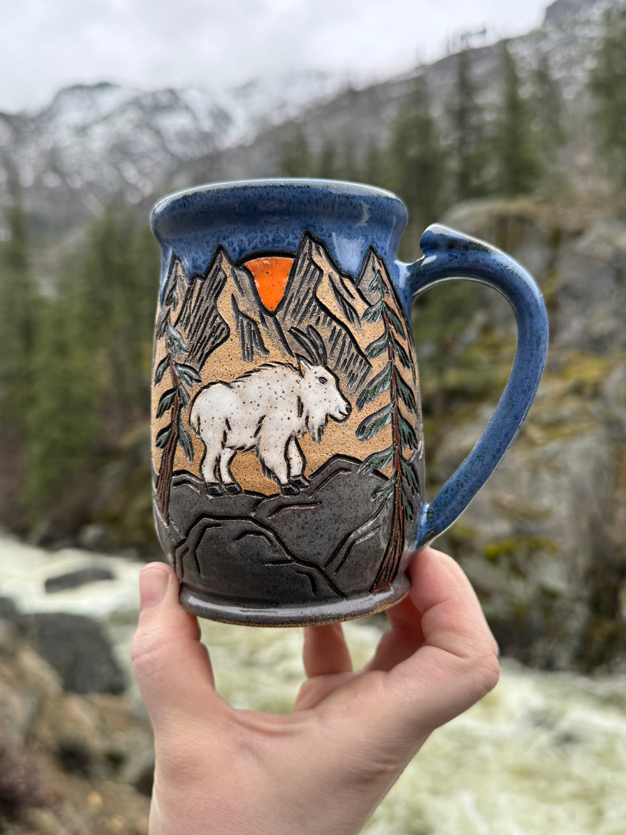 Mountain Goat Rock Climbing Mug - 20 fl. oz. - 360 Degree Design Serie ...