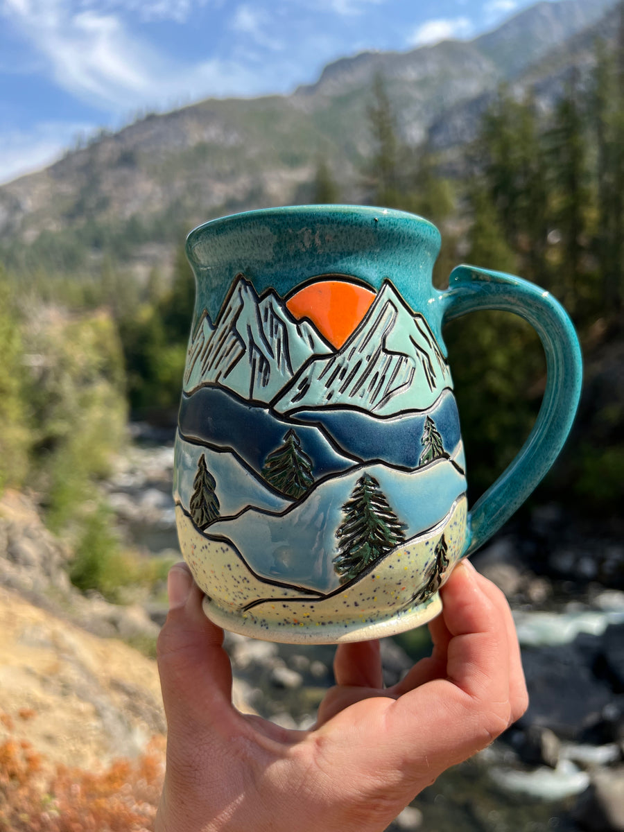 Mountain Layers Mug- 360 degree design- 20 fl. Oz. – Little Alps Gallery